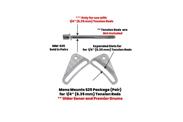 Gruv-X Gruv-X - GRV-MMS25PR - Mono-Mounts 1/4" / 6.35mm (Pair ...