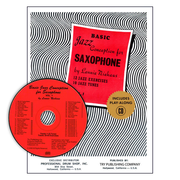 TRY Publishing Basic Jazz Conception For Saxophone Volume 1 w/cd - by Lennie Niehaus - TRY1057 ...