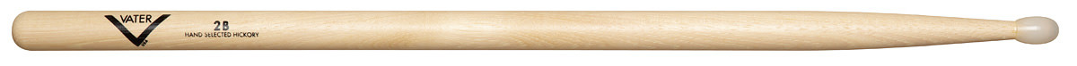 Vater Vater - VH2BN - 2B w/ Nylon Tip Hickory Drumsticks - Professional Drum Shop Inc