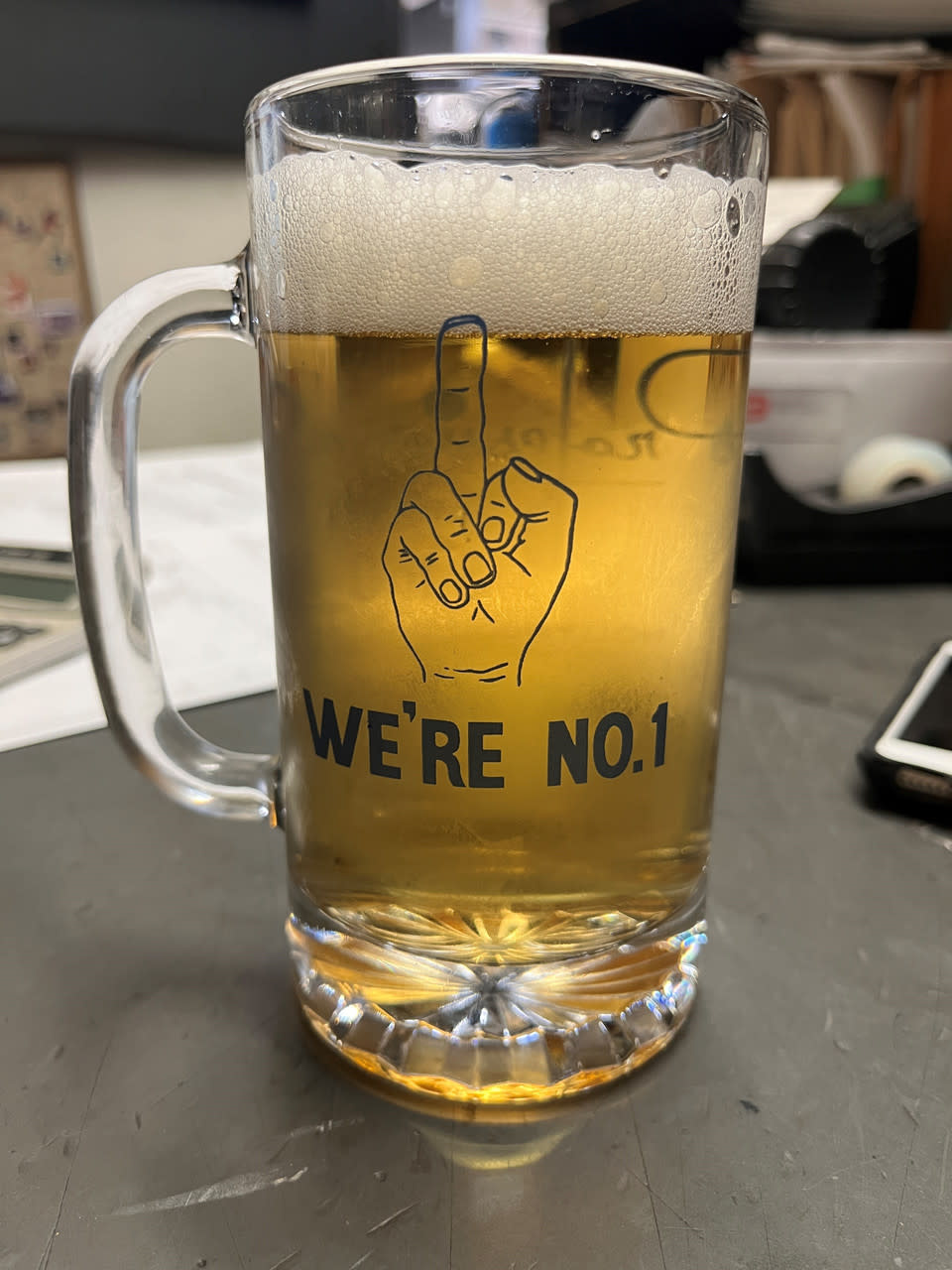 Professional Drum Shop Pro Drum "We're Number One" Beer Mug ...