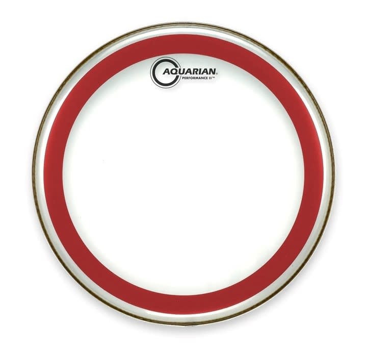 Aquarian Drumheads Aquarian - PFPD14RED - 14" Performance II Clear with ...