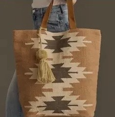 STAR VALLEY AZTEC Bag - Tan, Cream & Gray - The Giftery