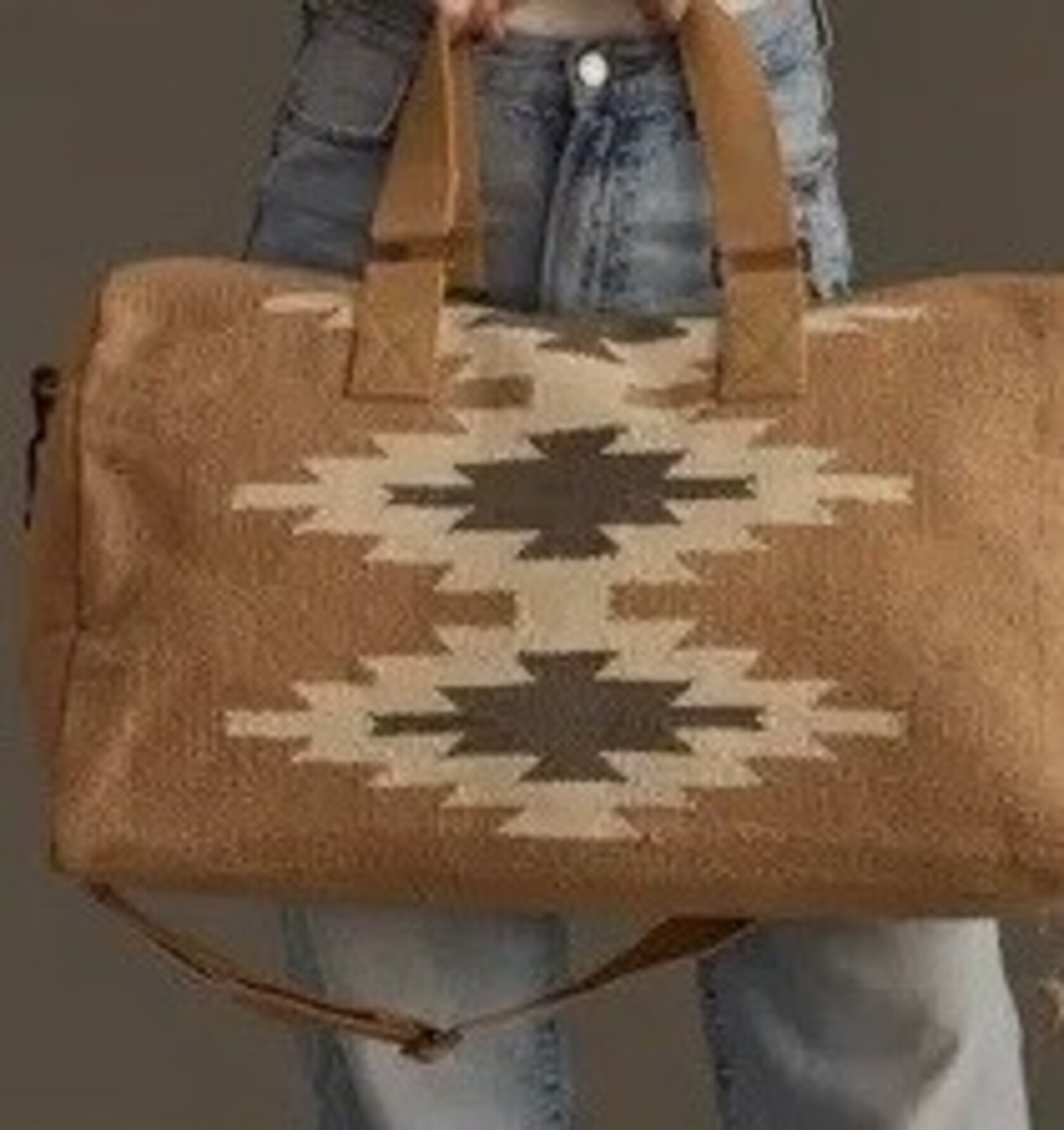 STAR VALLEY AZTEC Bag - Tan, Cream & Gray - The Giftery