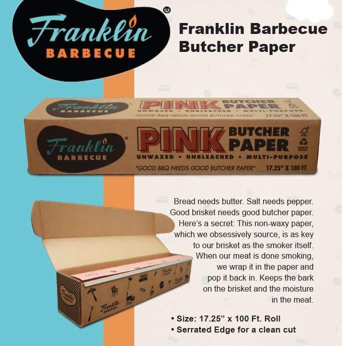 Franklin BBQ Butcher Paper 100ft roll - Outdoor Living