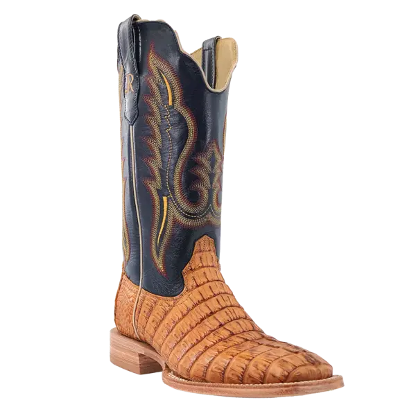 SADDLE HORNBACK CAIMAN TAIL VAMP/NAVY GOAT UPPER - Gellco Outdoors