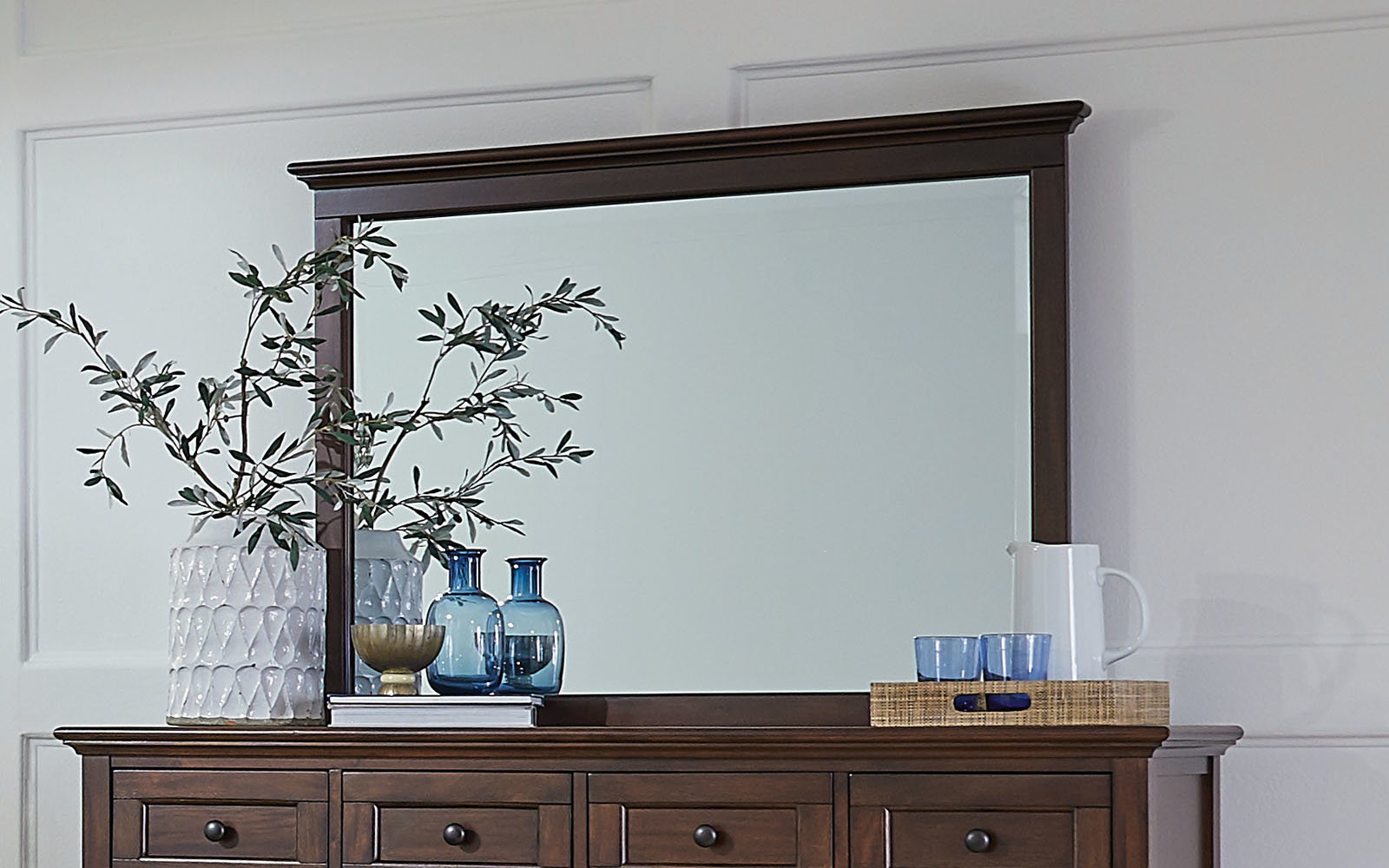 Westlake Cherry Brown Master Mirror - Furniture Walk