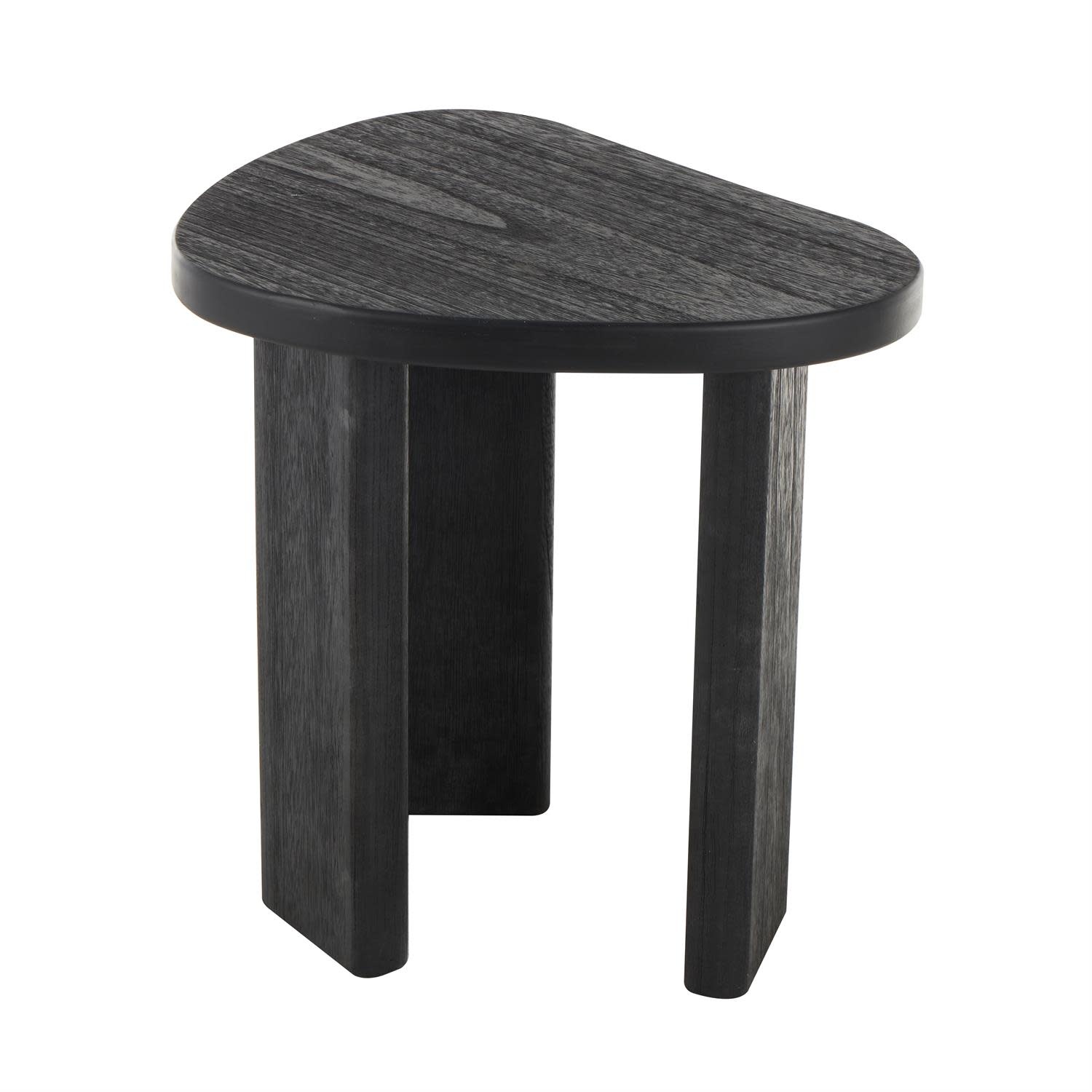 Black Wood Handmade Side End Accent Table - Furniture Walk