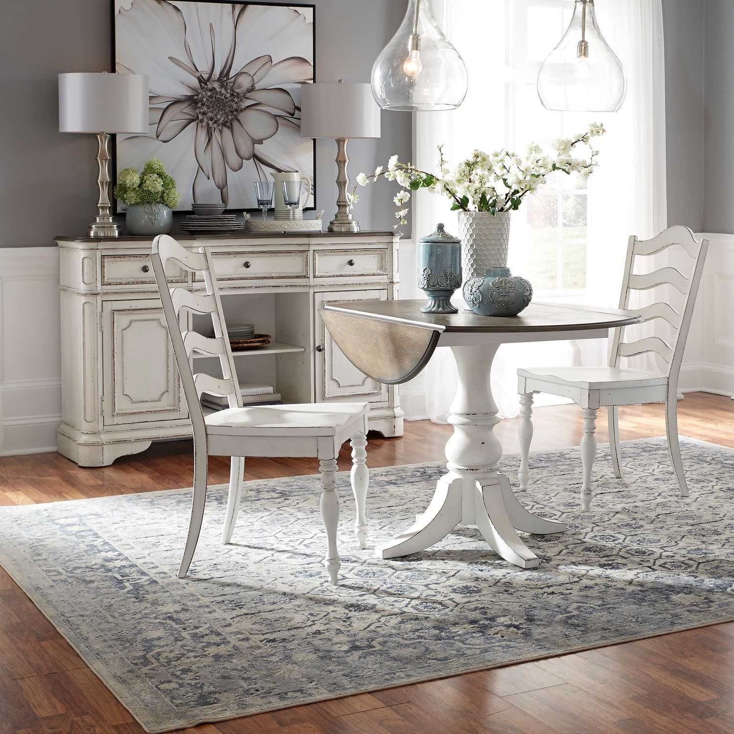 Magnolia Manor Drop Leaf Table w/2 Chairs (K2UM) - Furniture Walk