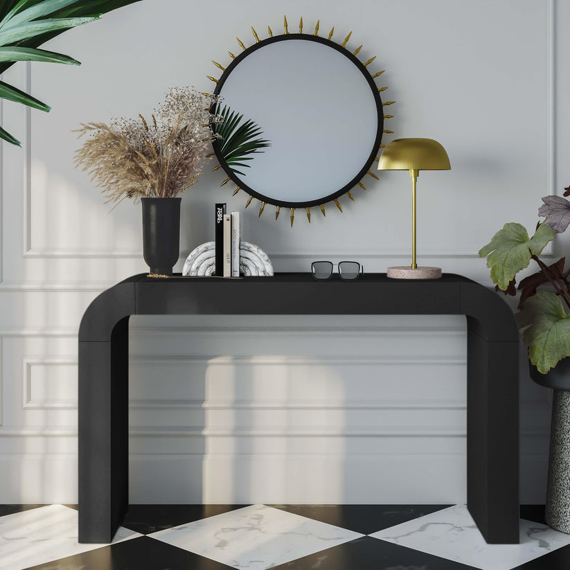 Hump Black Console Table - Furniture Walk