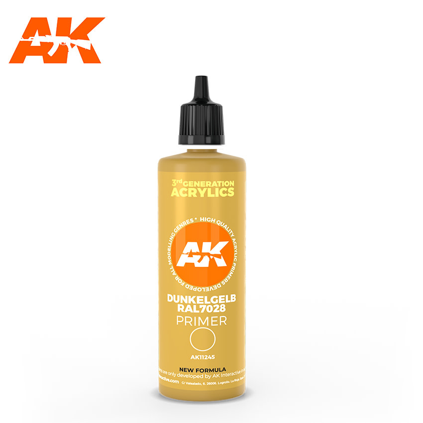 AK11245 Auxiliary Primer Dunkelgelb 100ml - Hard Knox Games