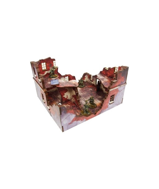 Micro Art Studios Pre-Painted WW2 Normandy Ruined Large House 1 - Hard ...