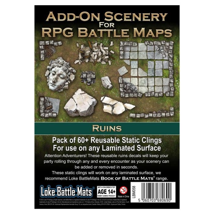 Loke Battlemats: Add-On Scenery for RPG Battle Maps: Ruins - Hard Knox ...