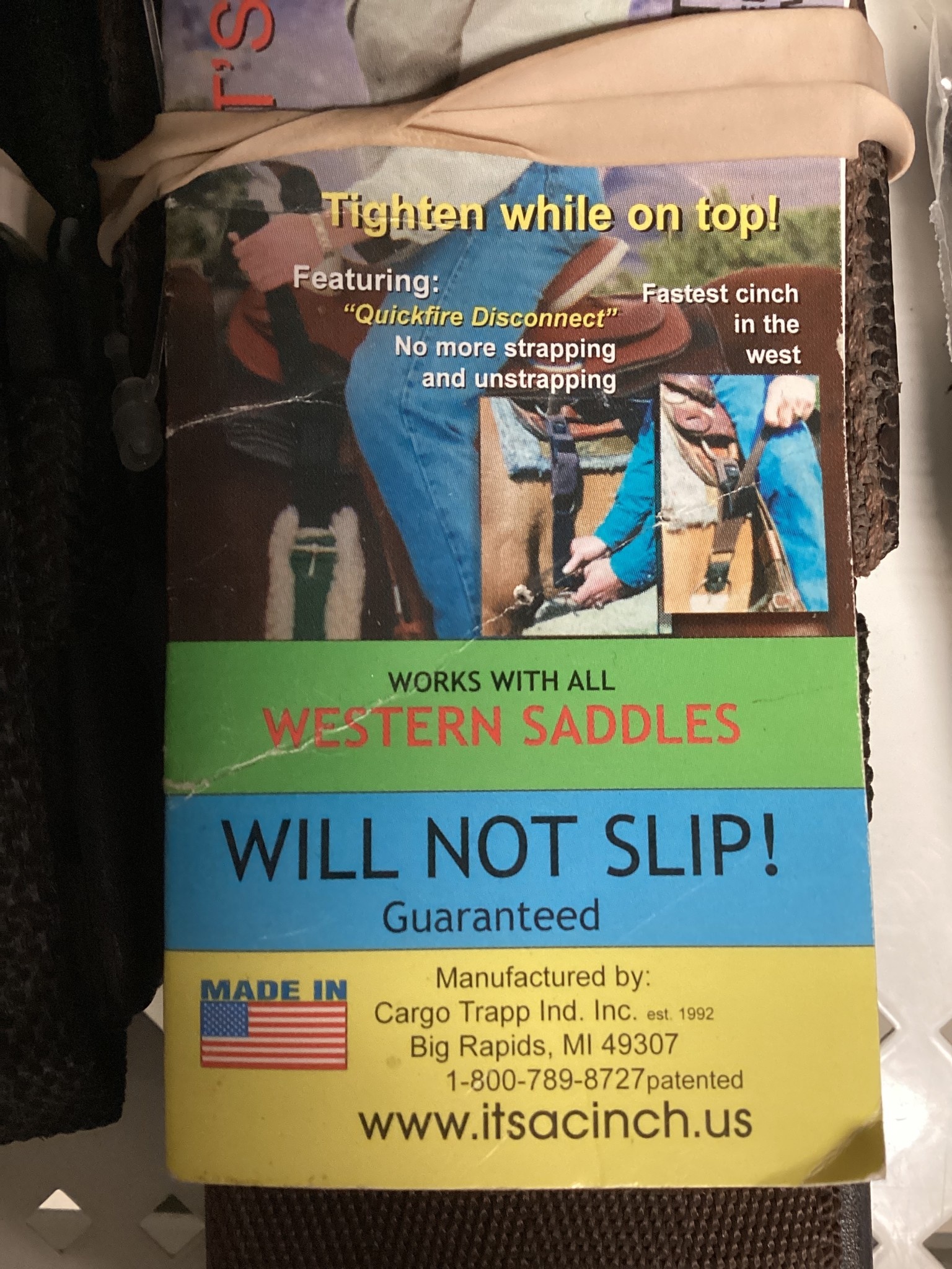 It's A Cinch Tie Strap - Stick and Stone Tack Shop