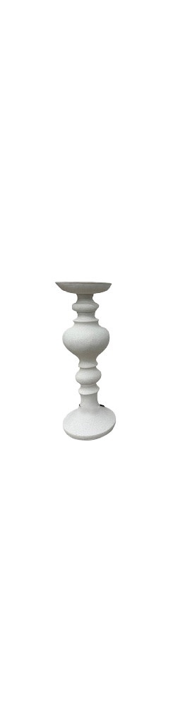 Small White Candle Stick (Design B) - Styron & Hughes Interiors eCommerce