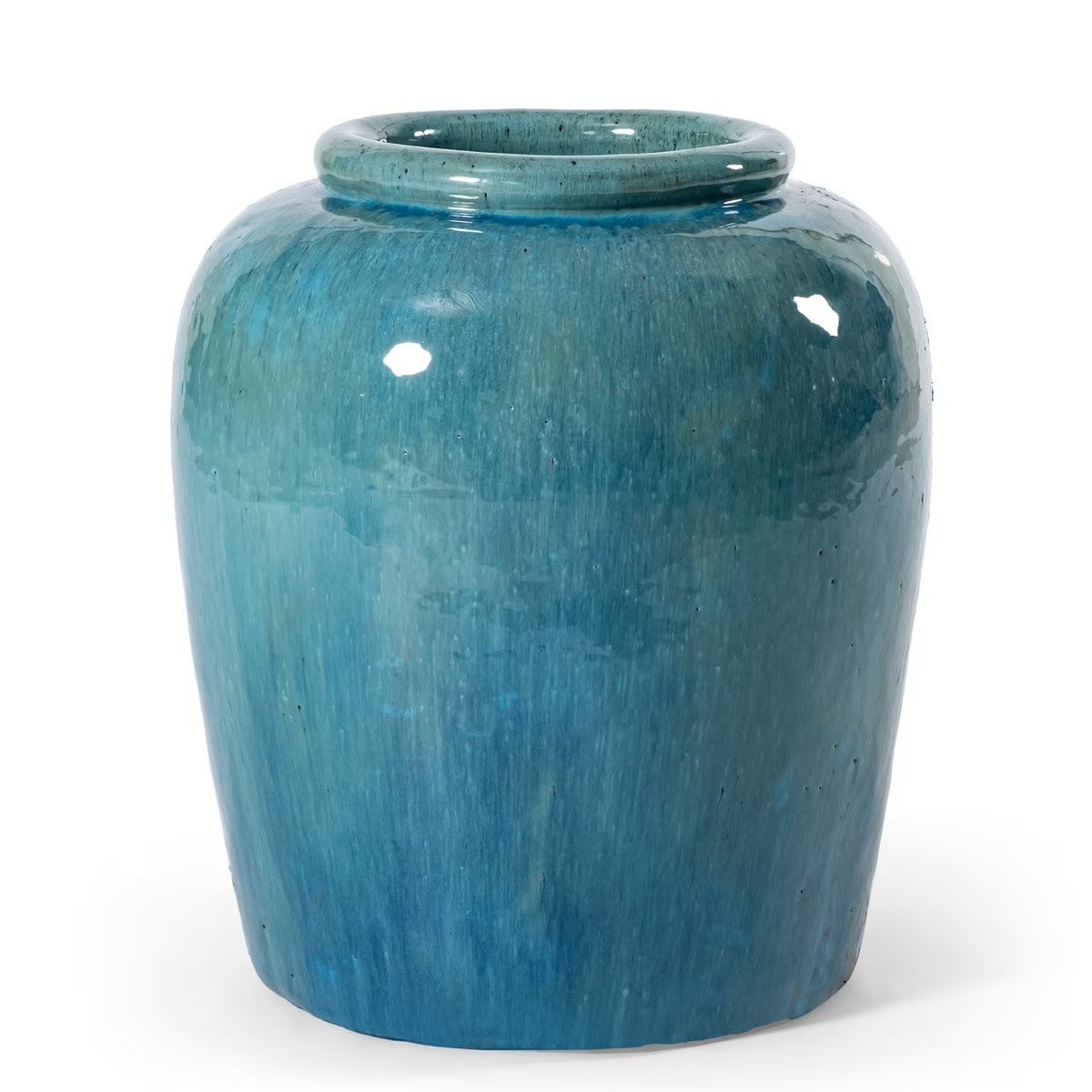 Ocean Blue Thea Stoneware Vase - Styron & Hughes Interiors eCommerce