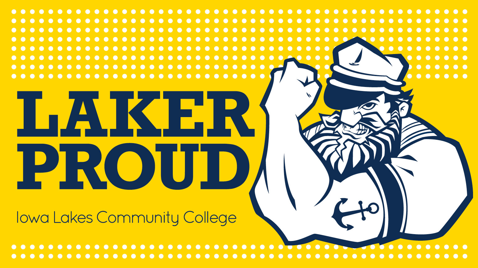 Rectangle Laker Proud Decal - Iowa Lakes Community College
