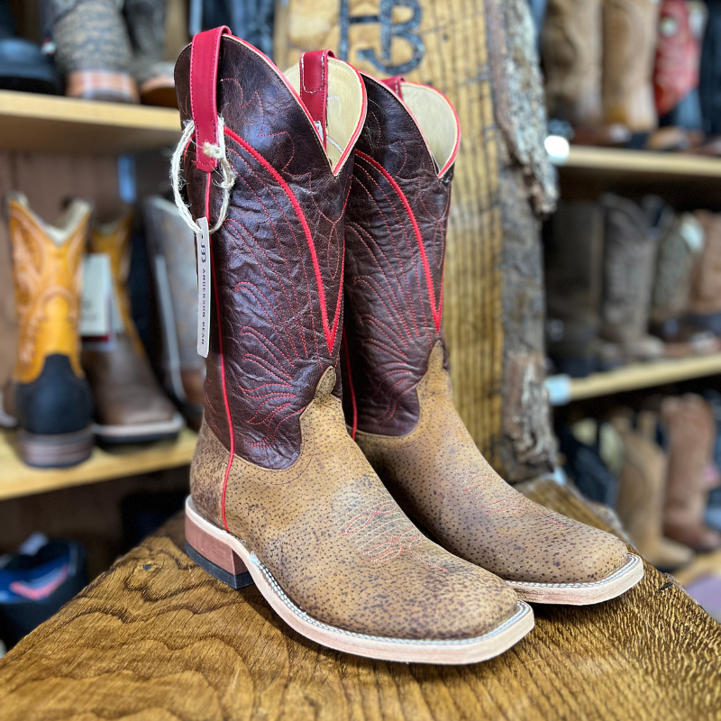 Anderson Bean Tag Boar Square Toe | HB Boot Corral - HB Boot Corral