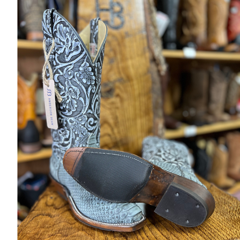Anderson Bean Ladies Grey Rustic Python/Tooled Upper - HB Boot Corral