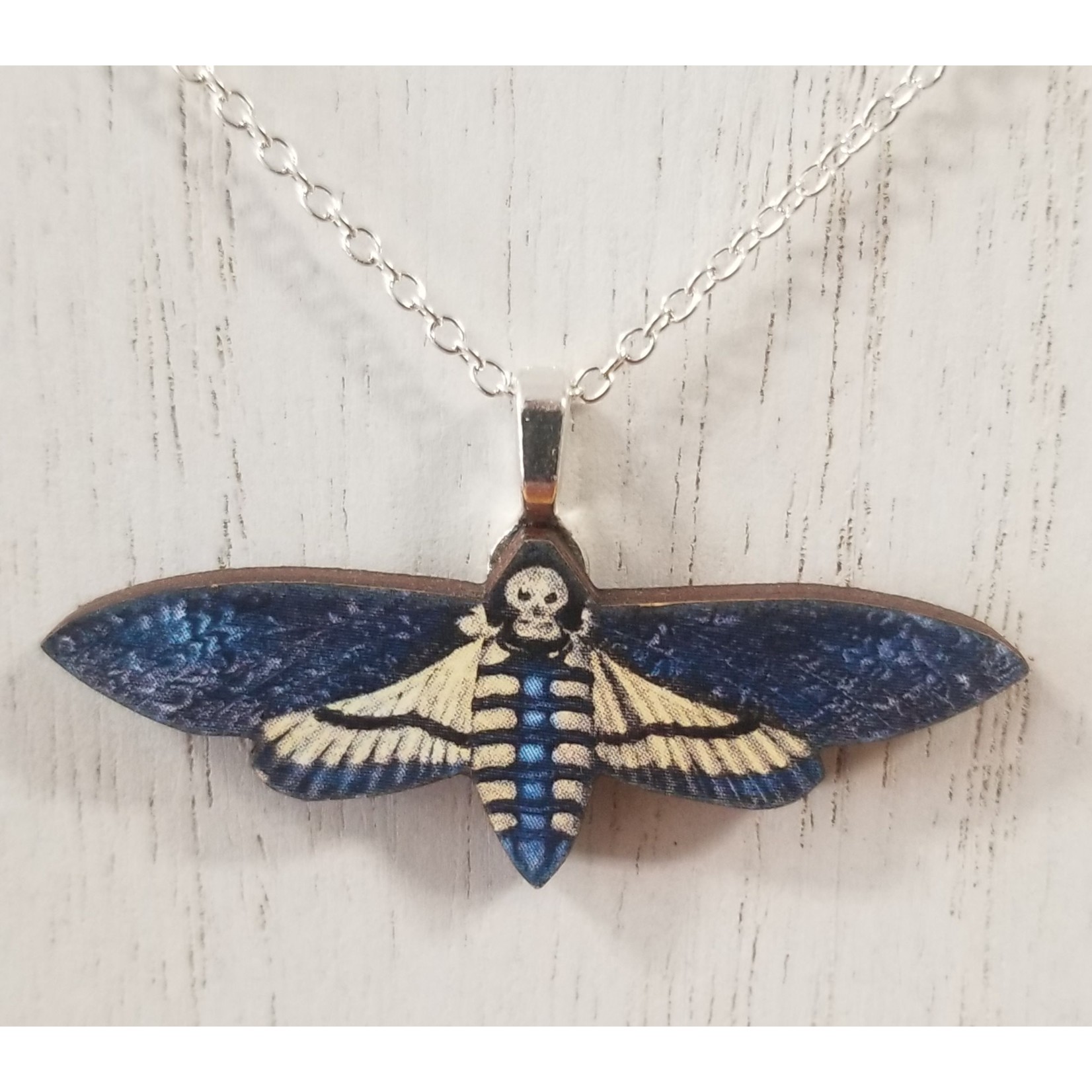 Blue Death Moth Necklace - Briar and Bone