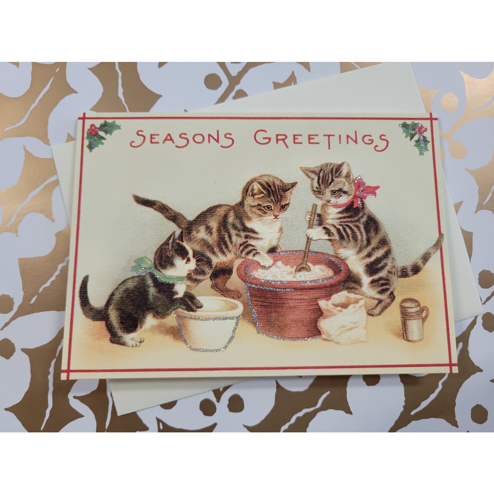 Victorian Christmas Cards Cats