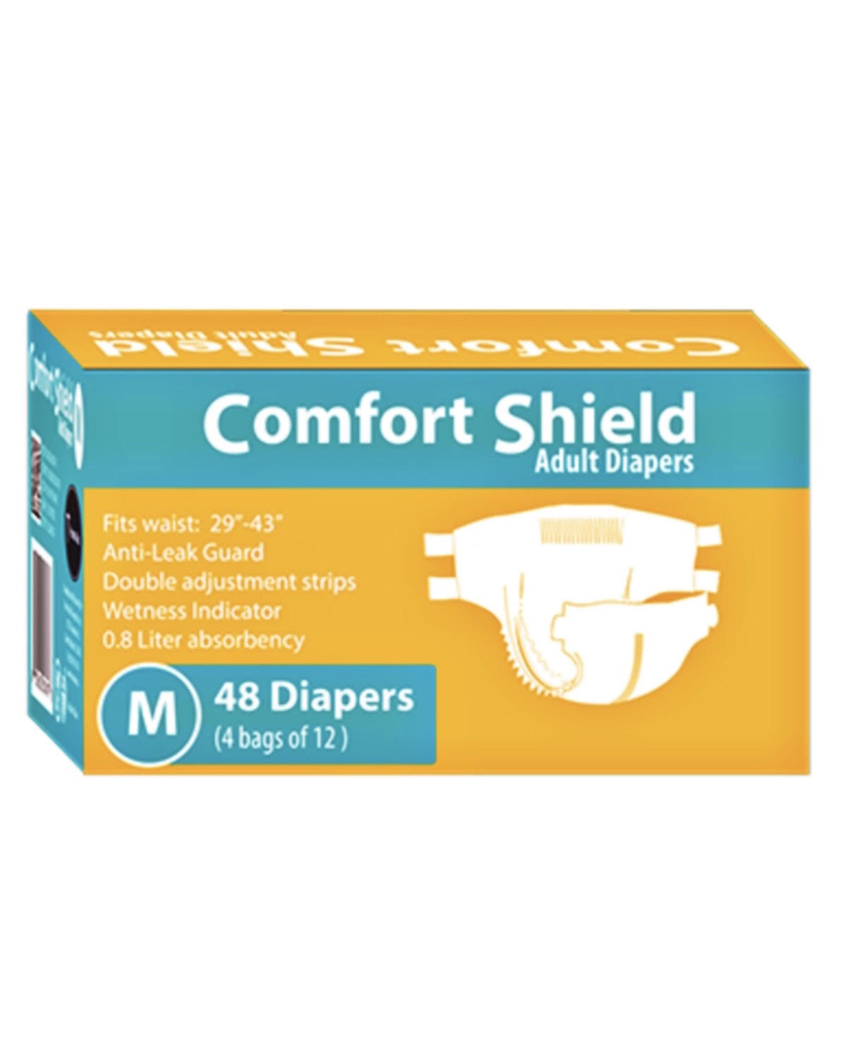 Comfort Shield Adult Diapers (Medium) - NDC# 50632-0007-47 - Durable ...