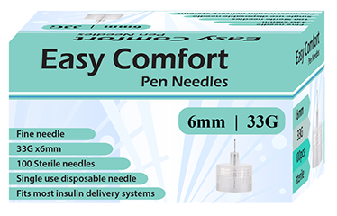Easy Comfort Pen Needles 33G 6mm - NDC# 950632-0007-46 - Durable Health ...