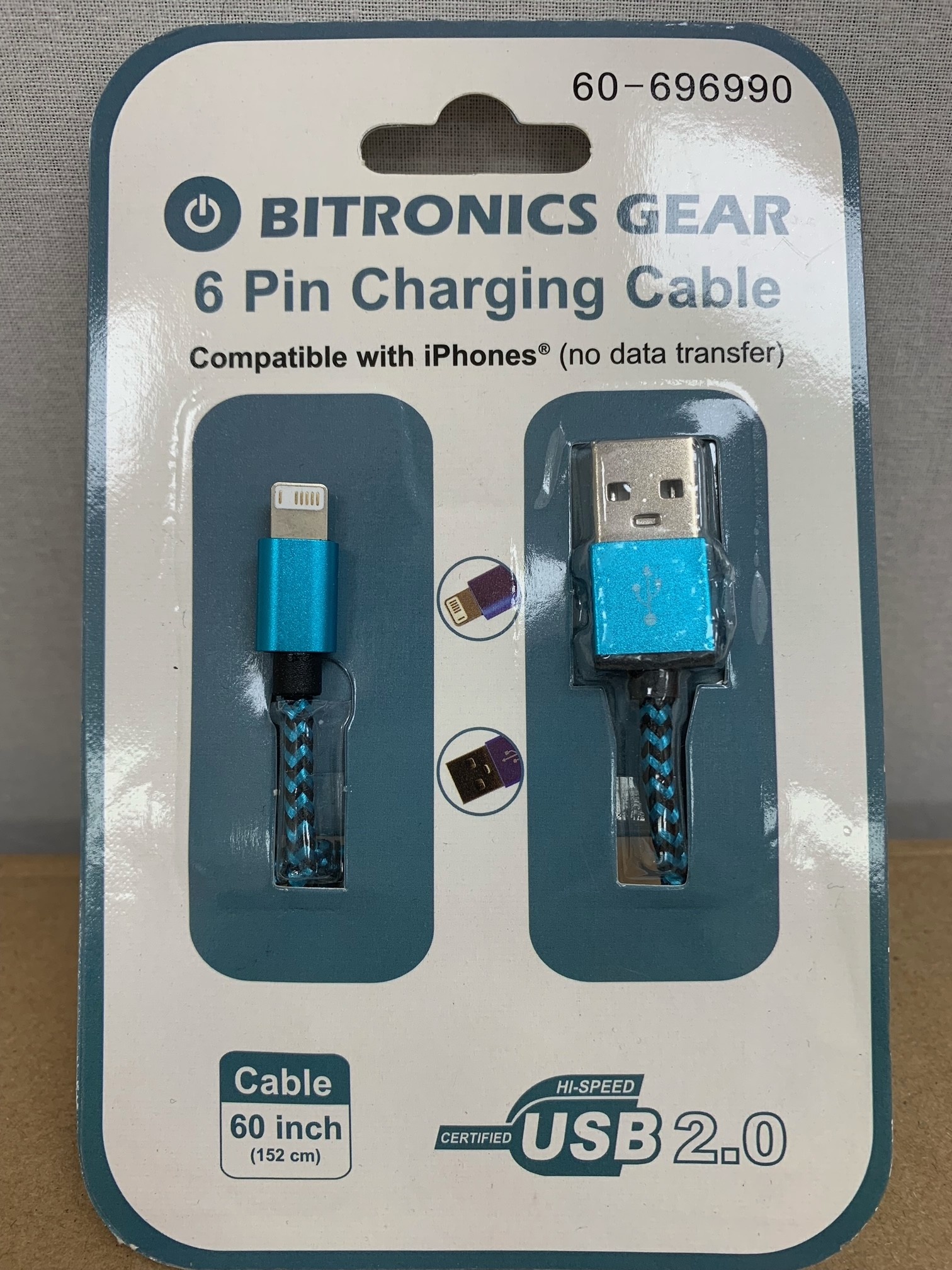 Bitronics Gear 6 PIN Cable Blue - Durable Health Medical Supply LLC