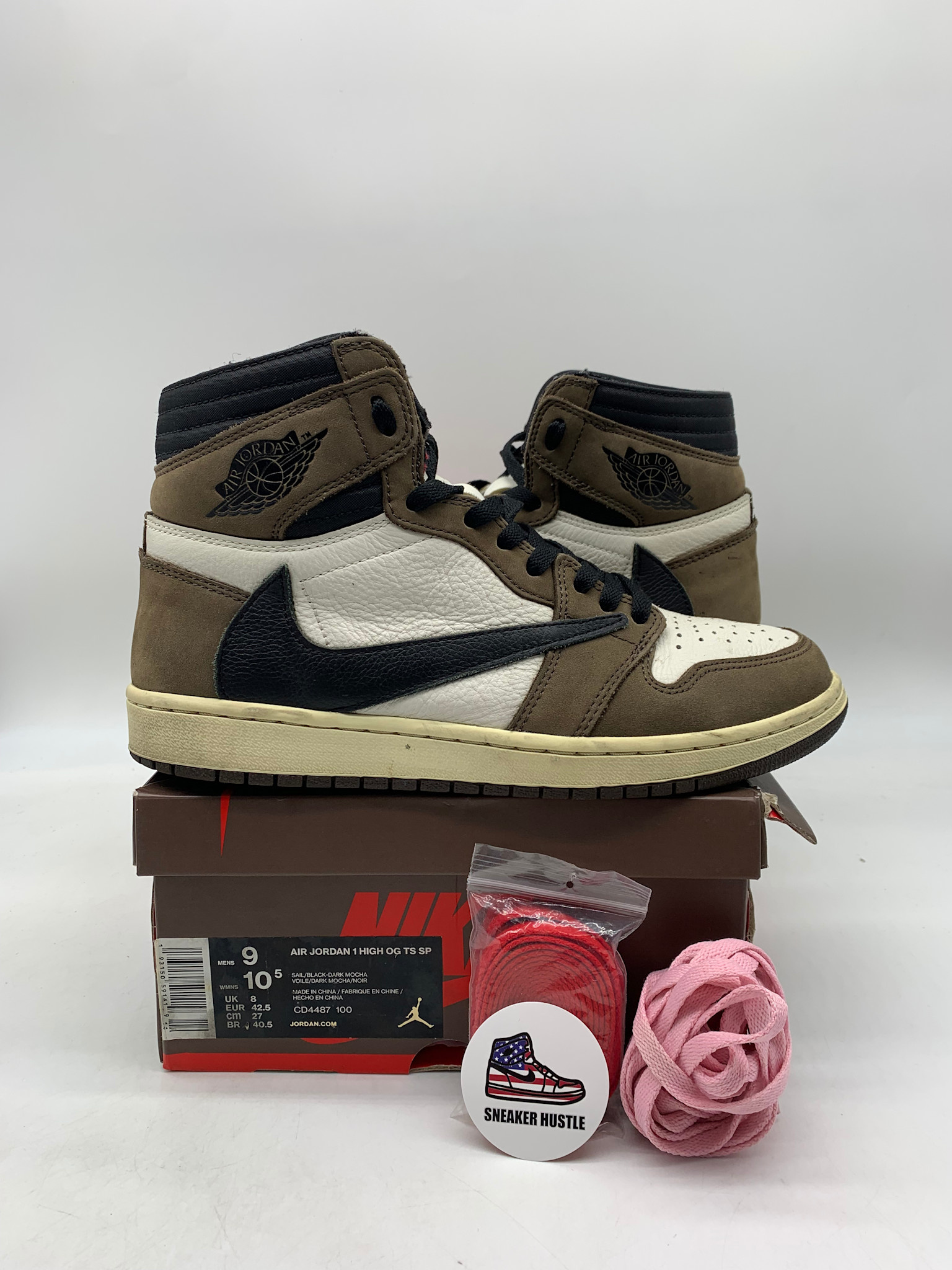 Jordan 1 Retro High OG SP Travis Scott Mocha - Sneaker Hustle