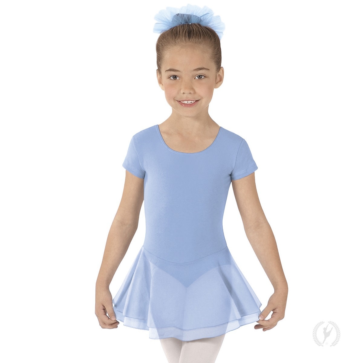 Eurotard 10467 Girls Short Sleeve Dance Dress with Cotton Lycra ...