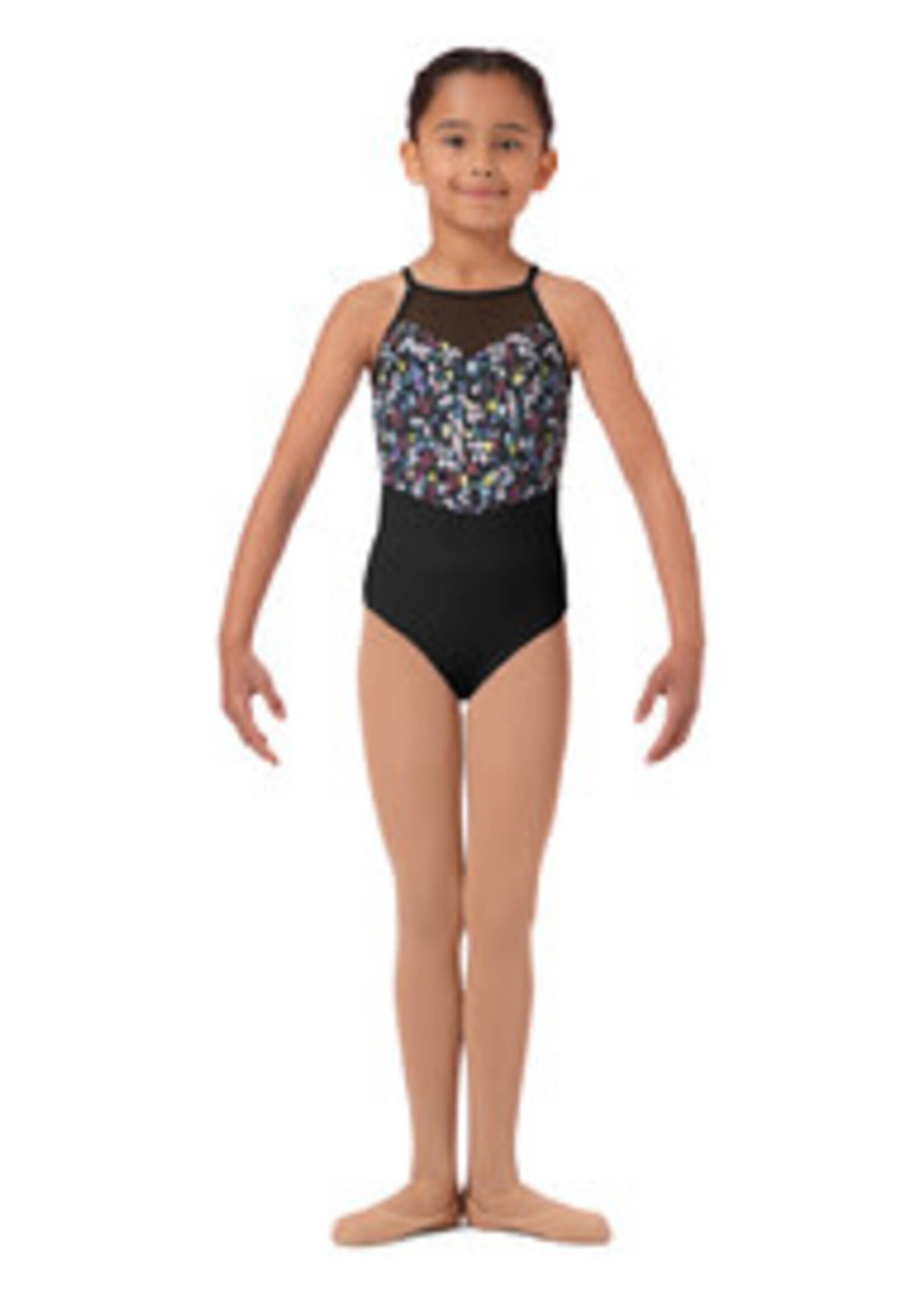 Mirella Mirella M1241C Girls Floral Halter Leotard - Movin Easy Dancewear