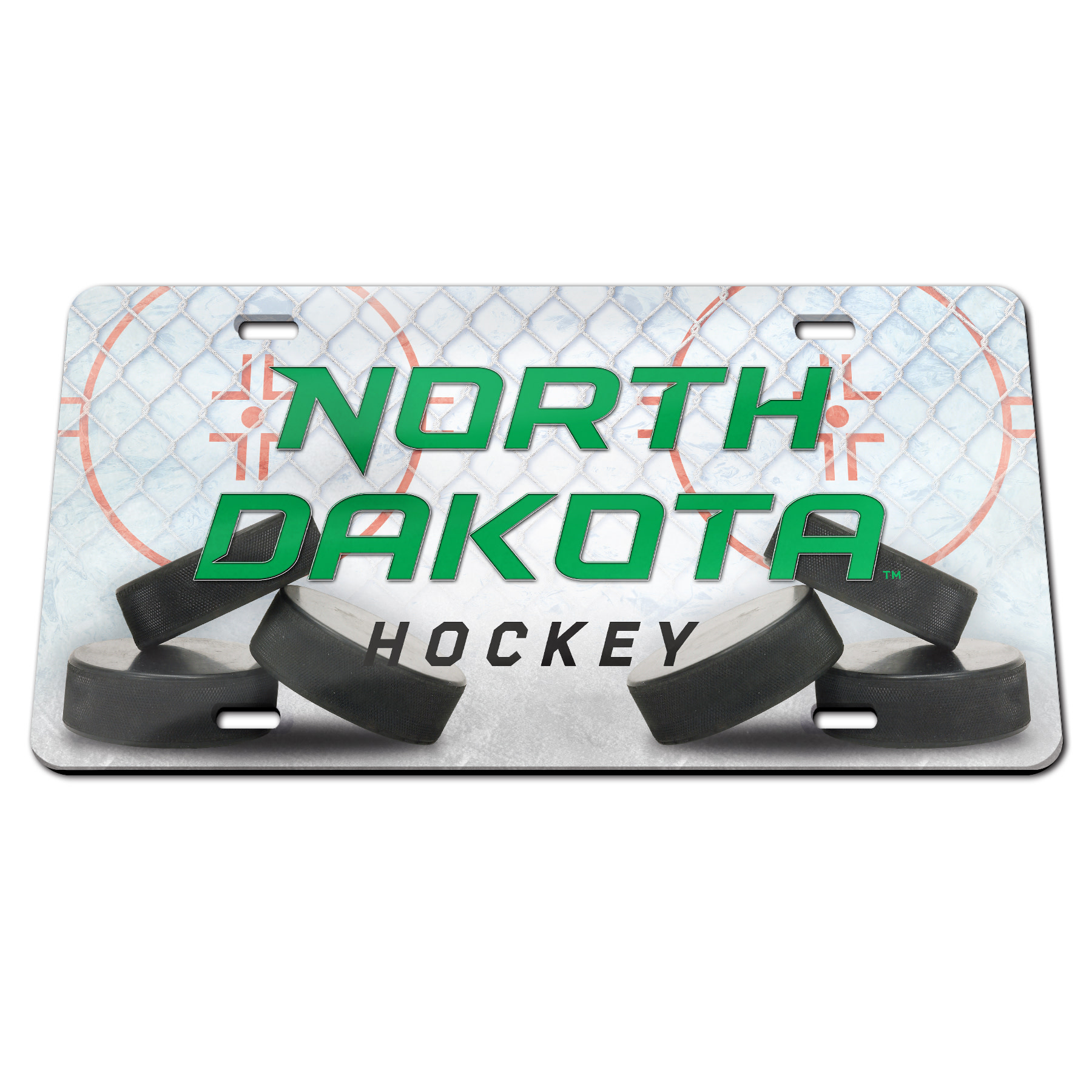 ND Hockey Acrylic License Plate - Sioux Shop at Ralph Engelstad Arena