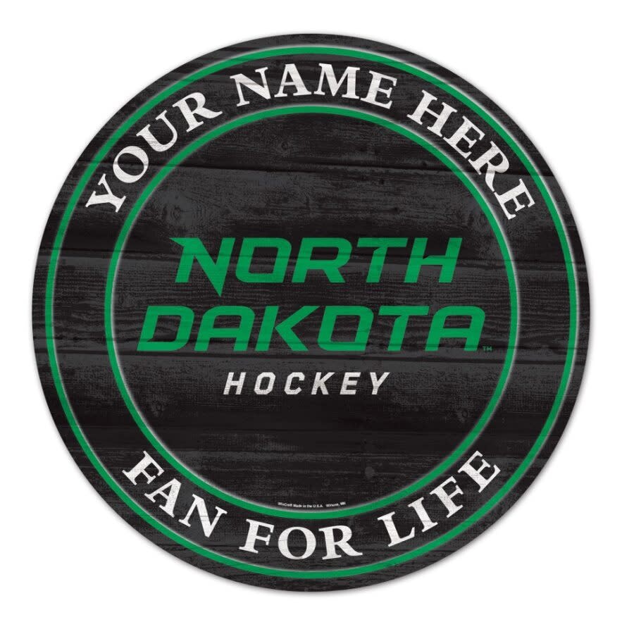 North Dakota Hockey Fan For Life 11"x17" Wood Sign - Sioux Shop at ...