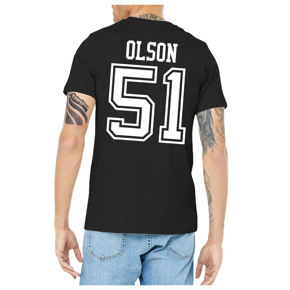 #51 Caleb Olson ND Football Sport Tee - Sioux Shop at Ralph Engelstad Arena