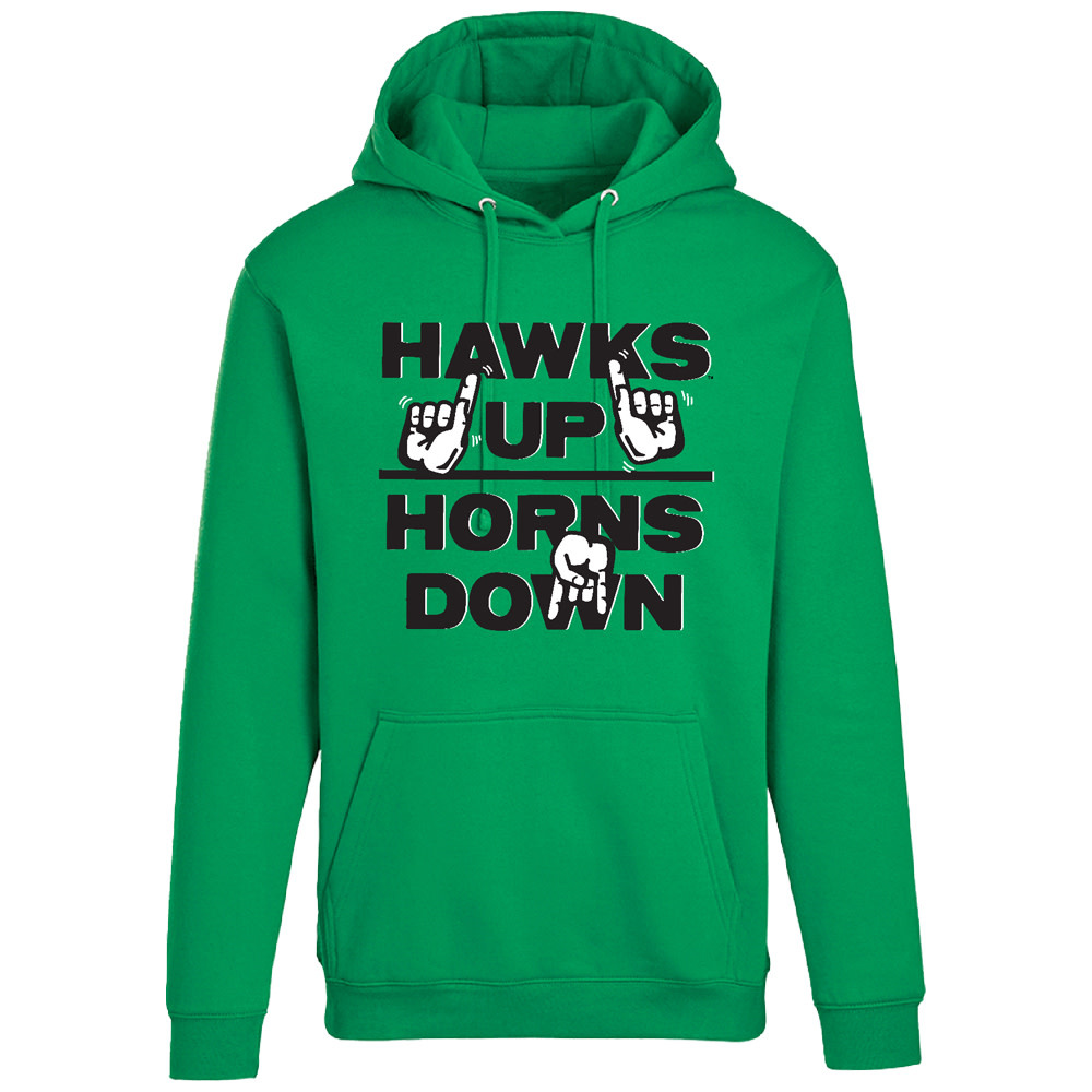 Hawks UP Horns DOWN Hood - Sioux Shop at Ralph Engelstad Arena