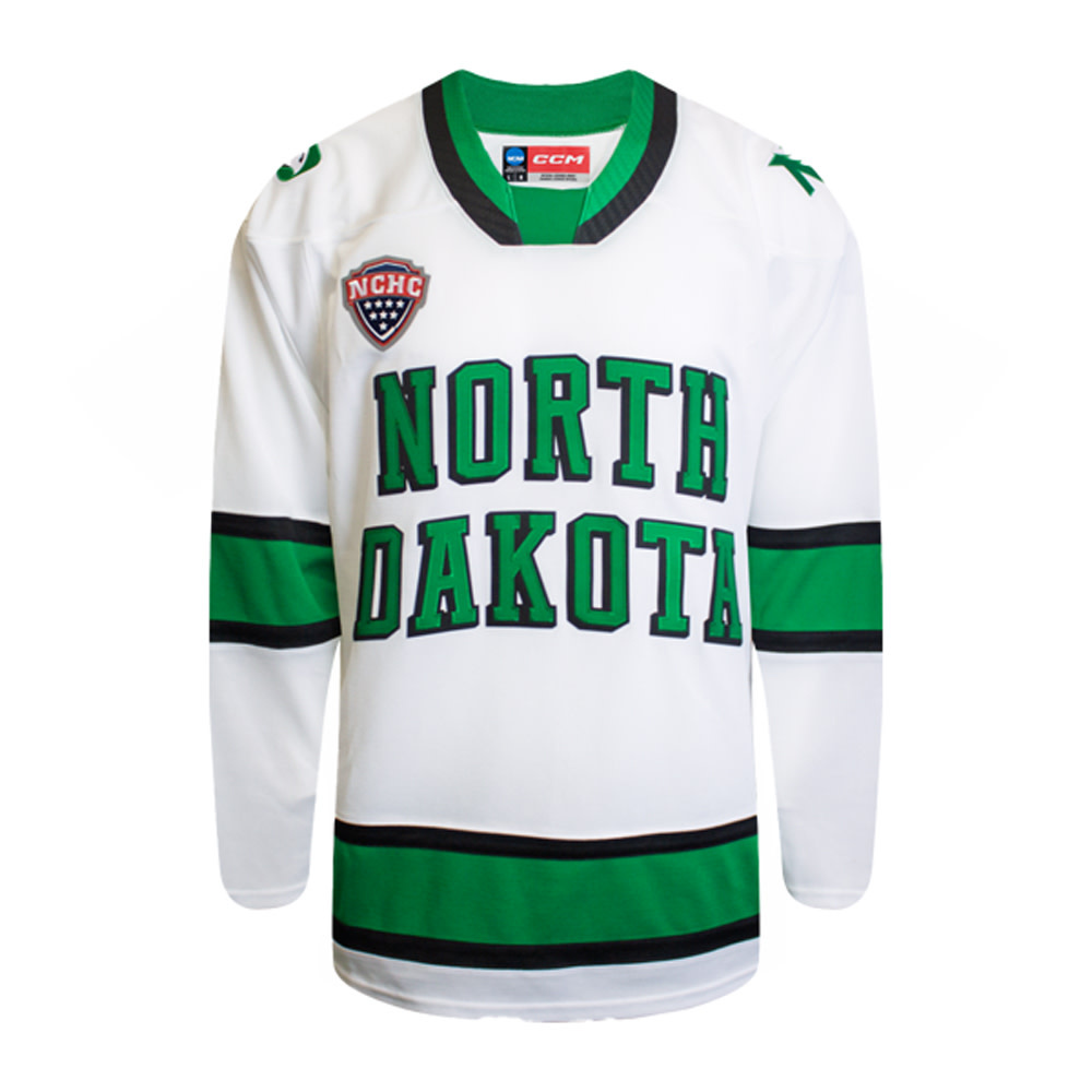 Youth CCM Replica Home White ND Hockey Jersey - Sioux Shop at Ralph ...