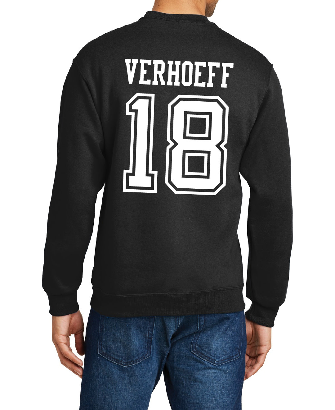 #18 Keaton Verhoeff ND Hockey Sport Adult Crew - Sioux Shop at Ralph ...