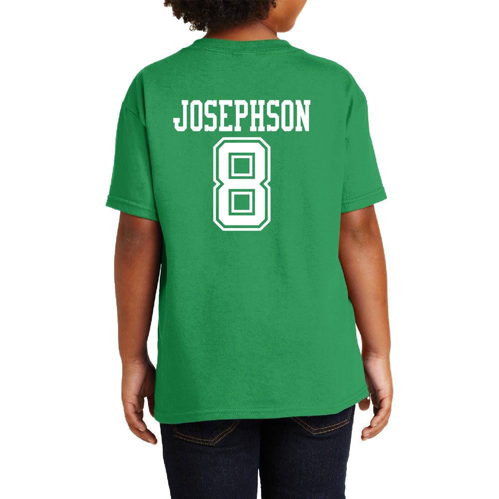 #8 Ollie Josephson ND Hockey Sport Youth Tee - Sioux Shop at Ralph ...