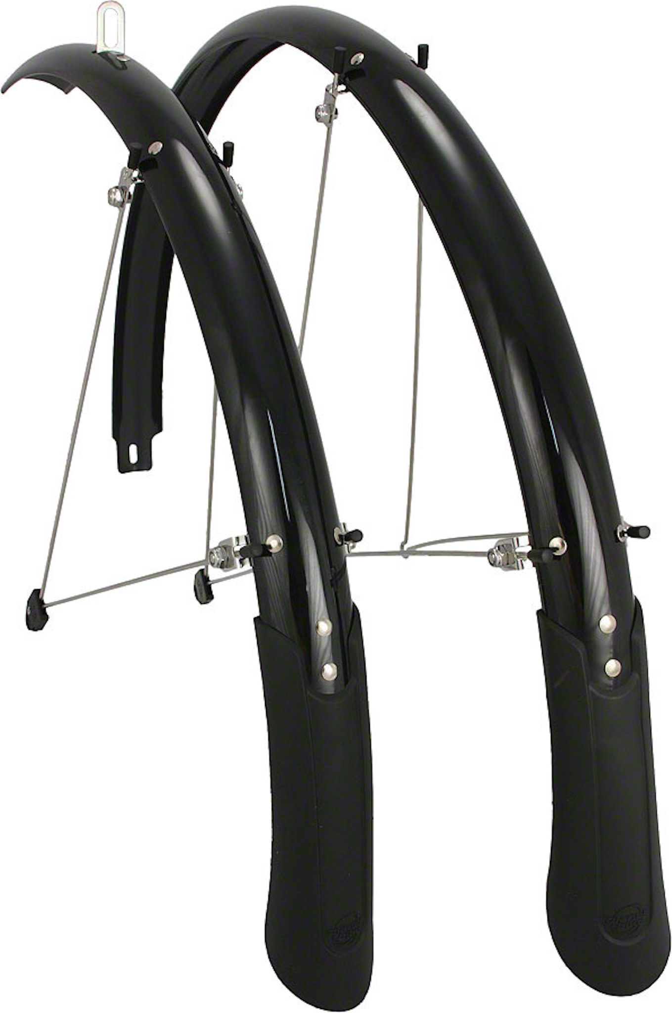 Planet Bike Cascadia Fenders, Hybrid (45mm Wide) F/R Black - Bike Swift