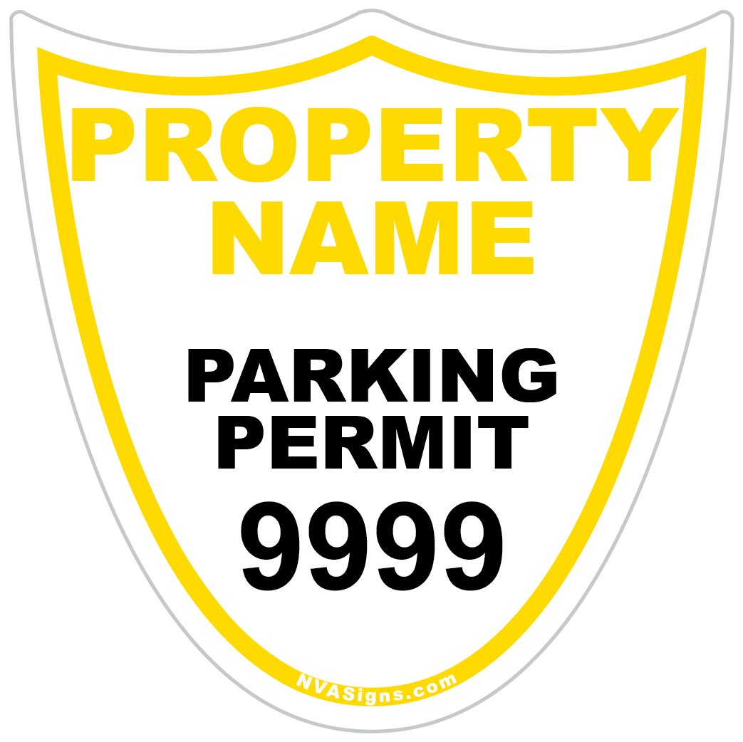 Custom Simple Shield Permit - NVA Signs & Striping