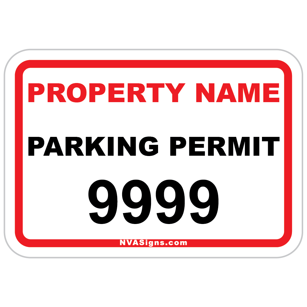 Custom Simple Rectangle Permit - NVA Signs & Striping