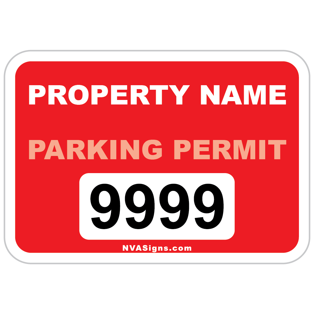 Custom Full Color Rectangle Permit - NVA Signs & Striping