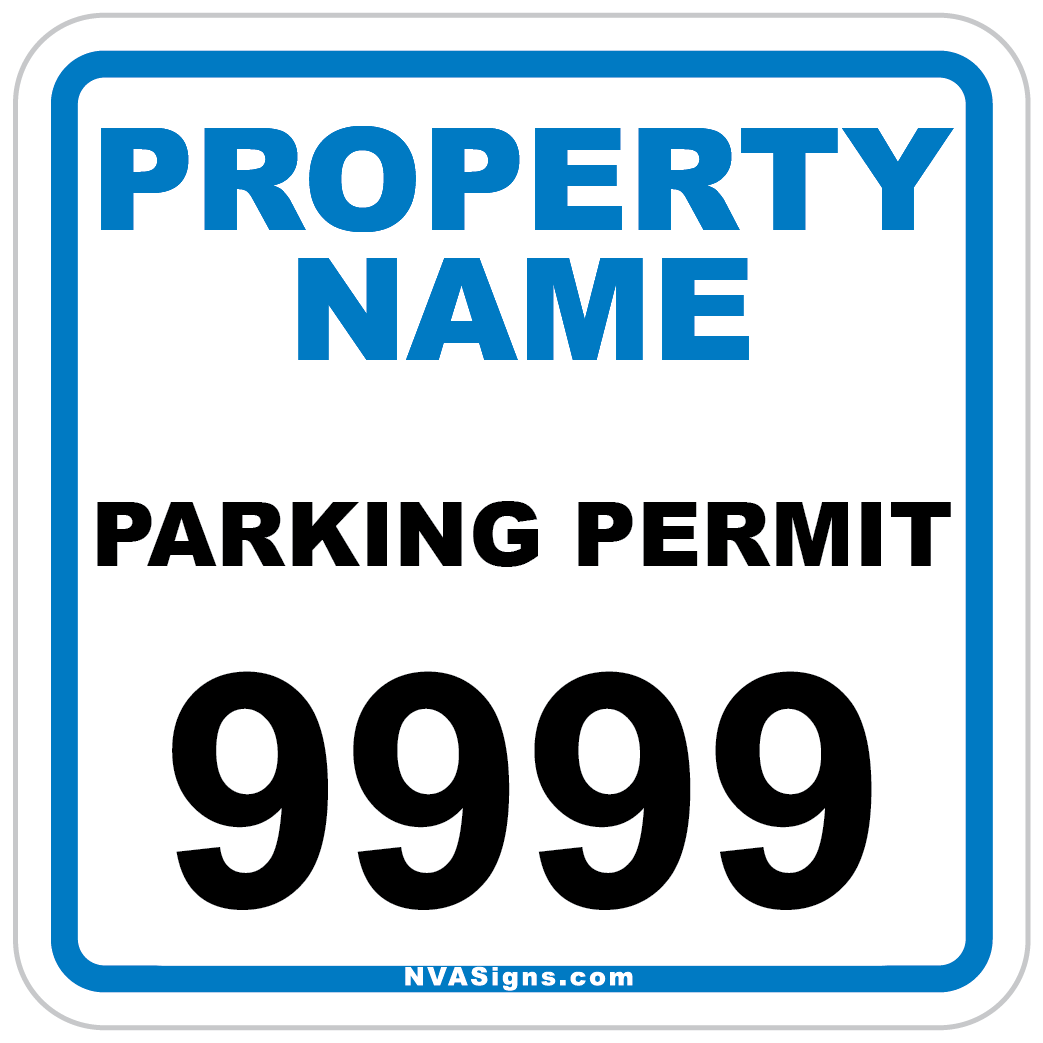 Custom Simple Square Permit - NVA Signs & Striping