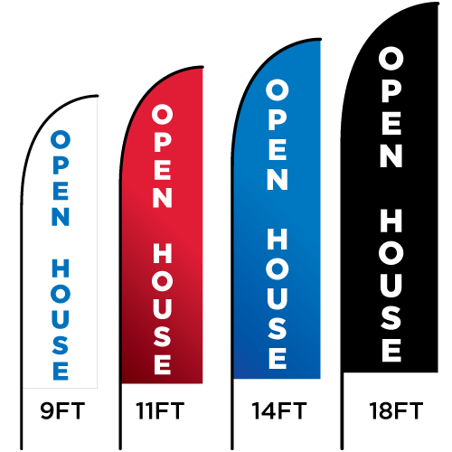 Open House Feather Flag - NVA Signs & Striping