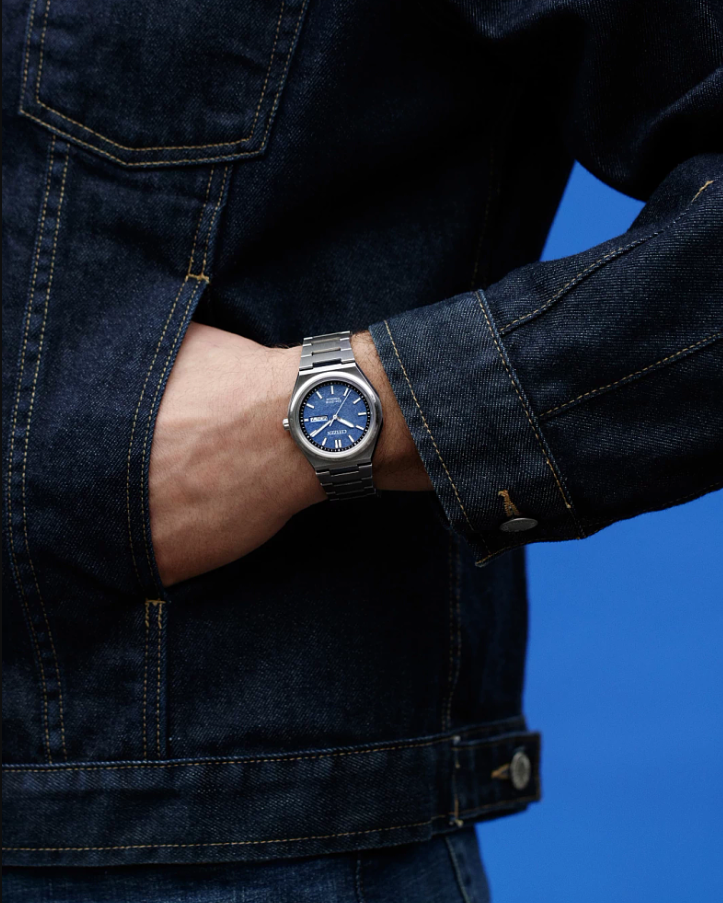 Zenshin Three-Hand Citizen Textured Blue Dial Eco-Drive Watch - Spicer ...