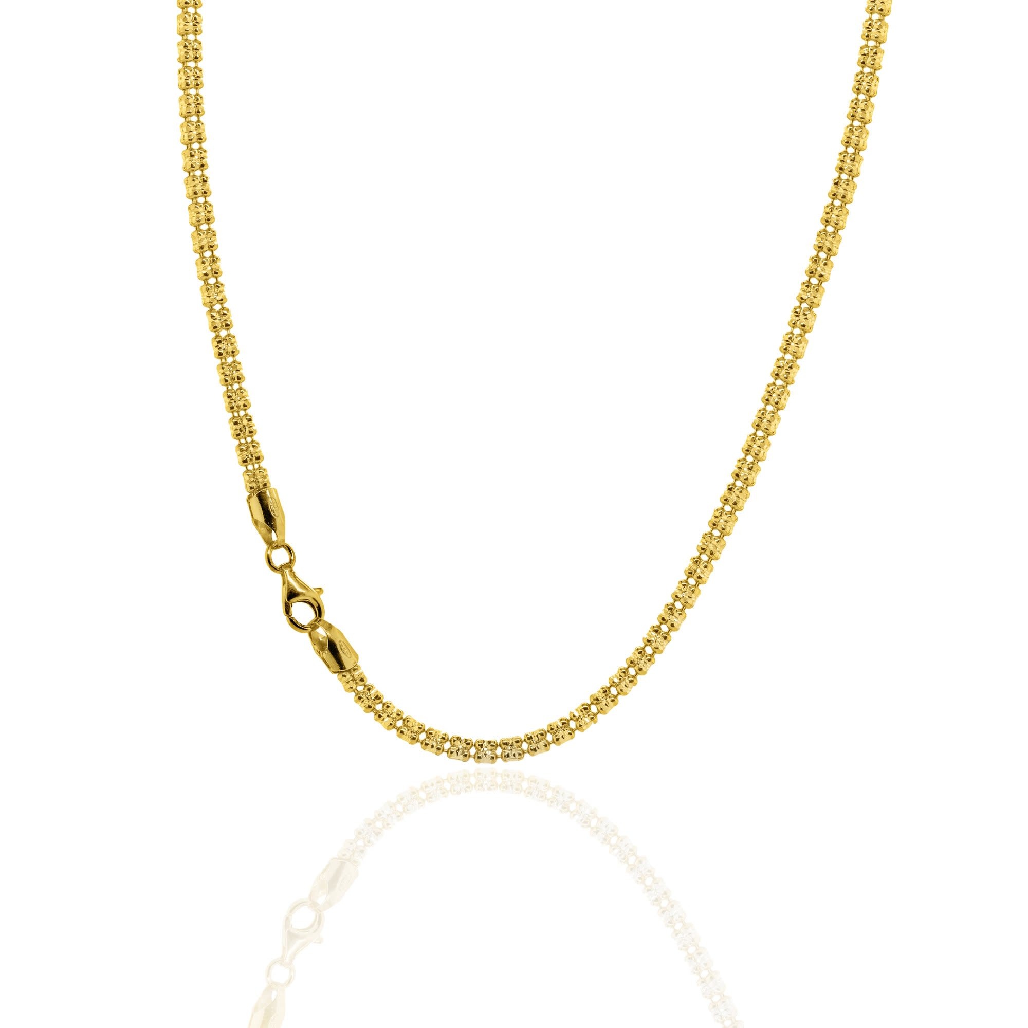 SS Vermeil 3.9mm Fancy Ice Chain - Spicer Cole Fine Jewellers