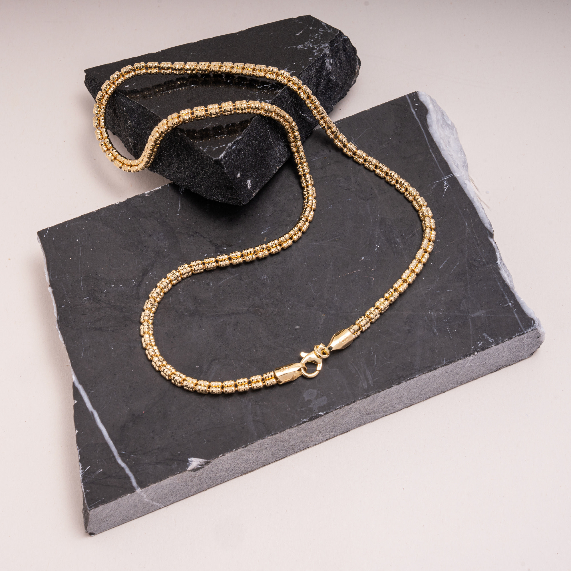 SS Vermeil 3.9mm Fancy Ice Chain - Spicer Cole Fine Jewellers