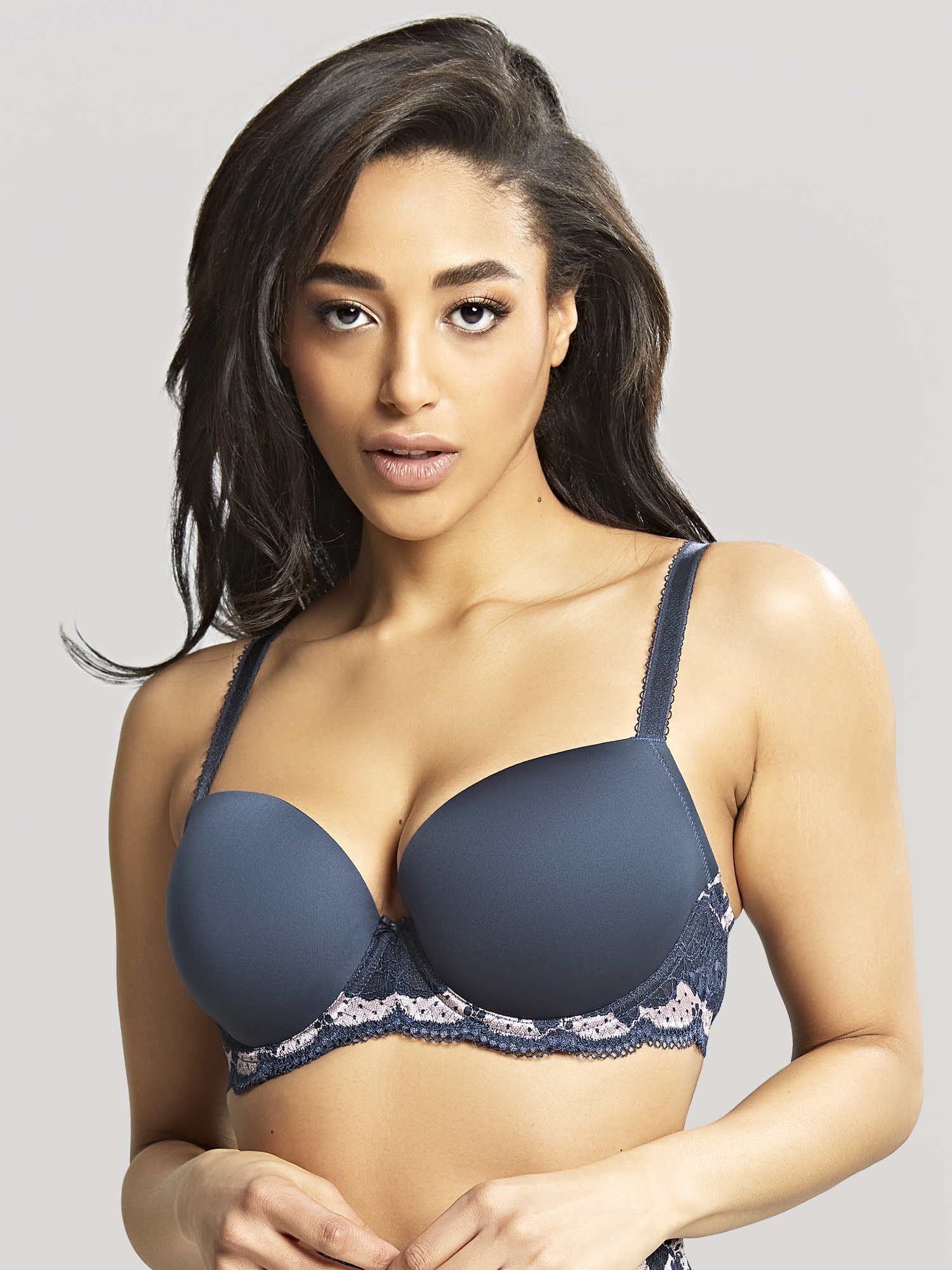 Clara Moulded Bra - Navy/Pearl - Truly U
