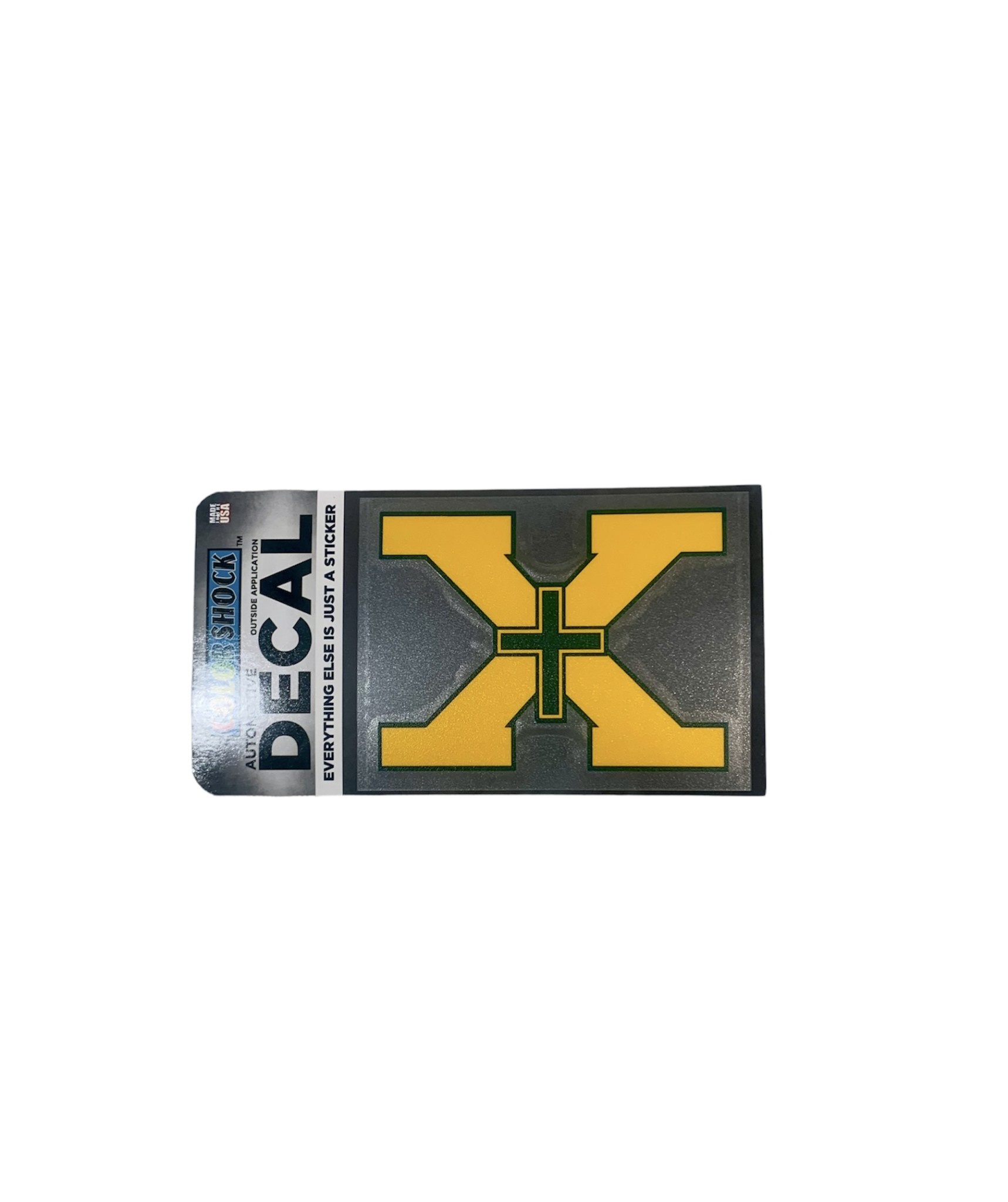 Color Shock Auto Decal - Gold X 4.5" x 3.75" - Saint Xavier High School