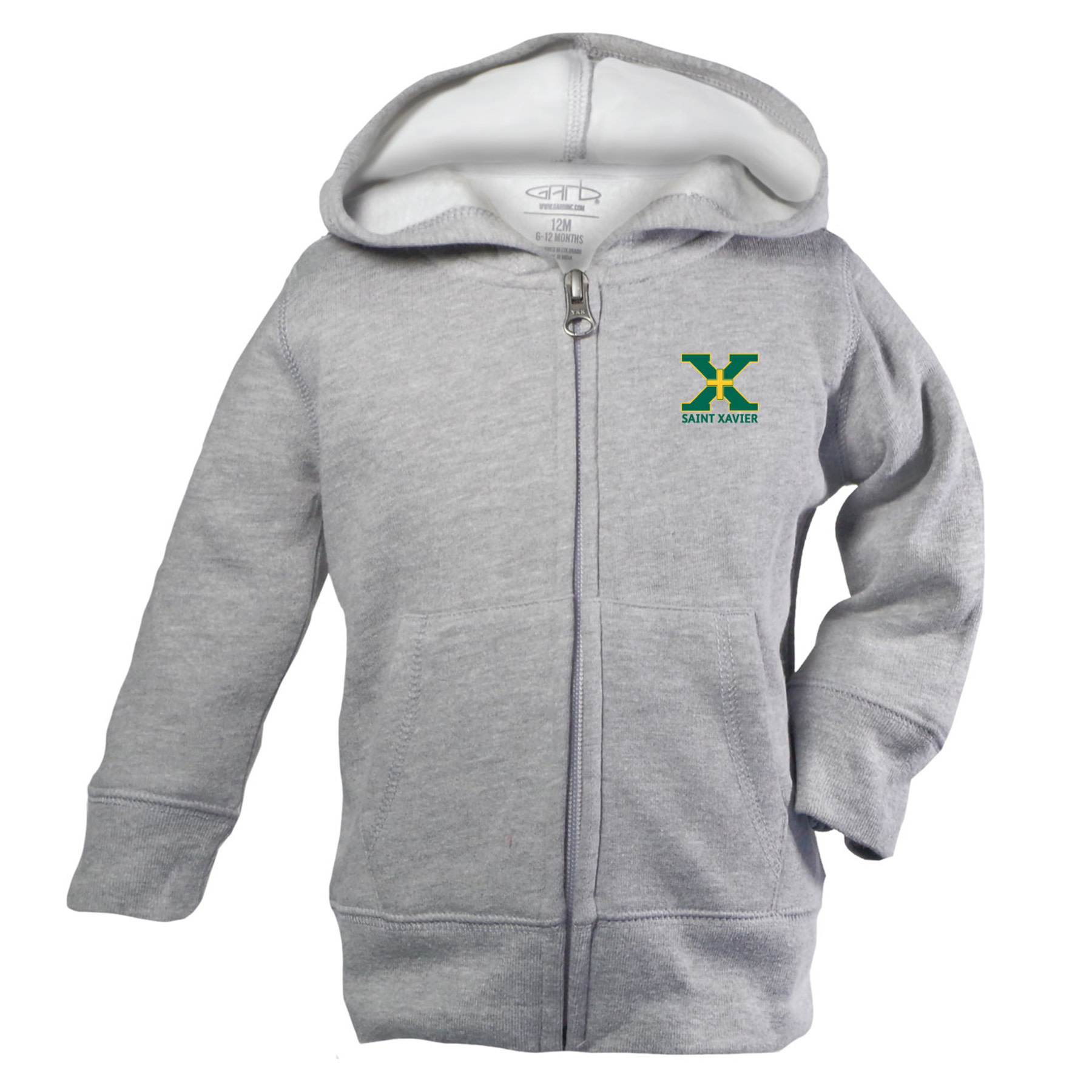 Toddler Garb Gray Full-zip Hoodie - Saint Xavier High School