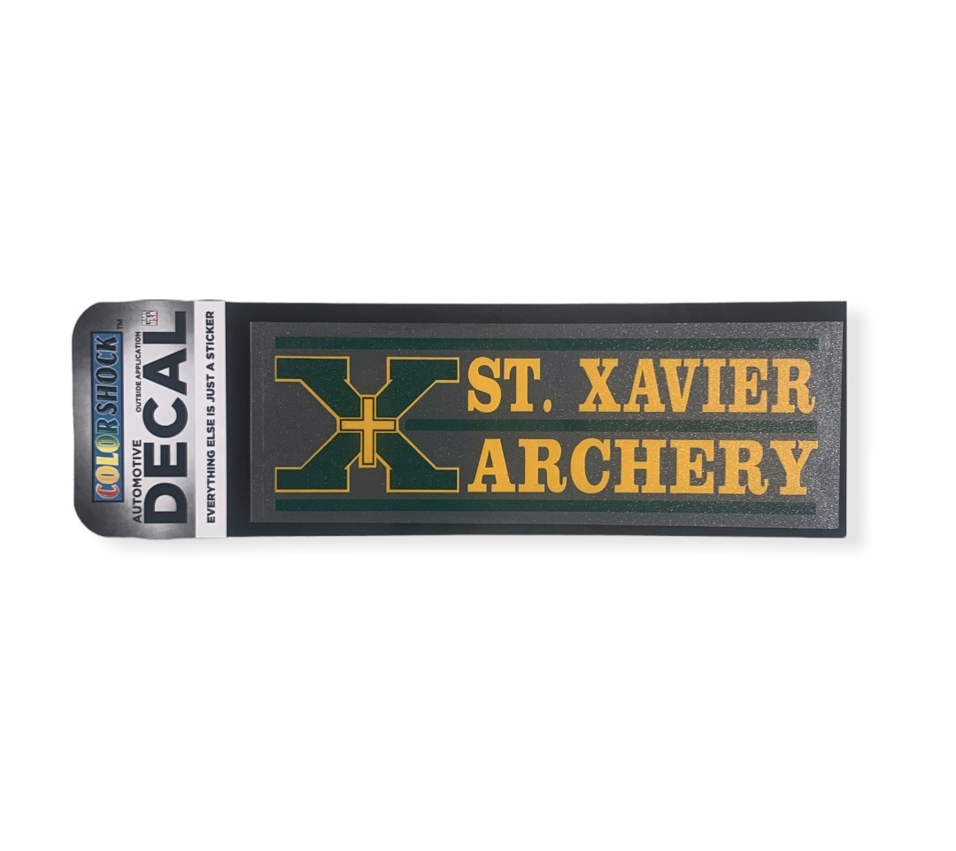 Color Shock Auto Sports Decal - 6.25" x 2" - Saint Xavier High School